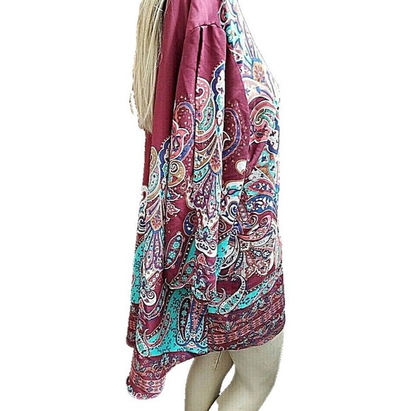 Cato | Tops | Cato Woman Tunic Plus Size 416 Ethnic Print Hippie Boho ...